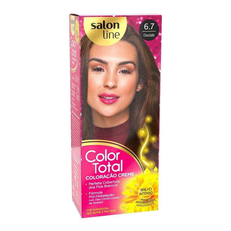 Tinta de Cabelo Chocolate 6.7 Coloração Salon Line Color Total - Tinta ...