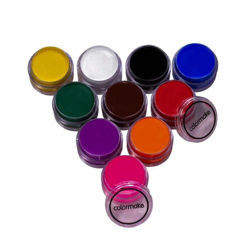 Tinta Facial Cremosa Longa Duração Color Make 10 Cores Palhaço Carnaval ...