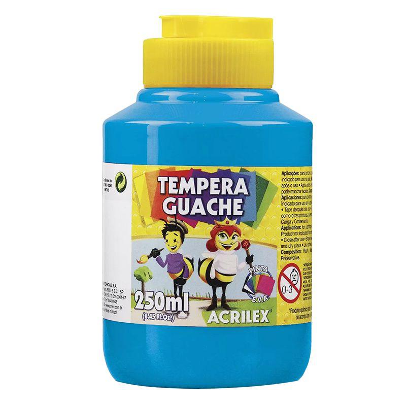 Tinta guache Acrilex 250 ml - azul celeste - Pintura - Magazine Luiza