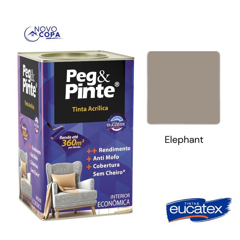 Tinta latex peg pinte int. elephant 18l - Eucatex - Tinta para Parede ...