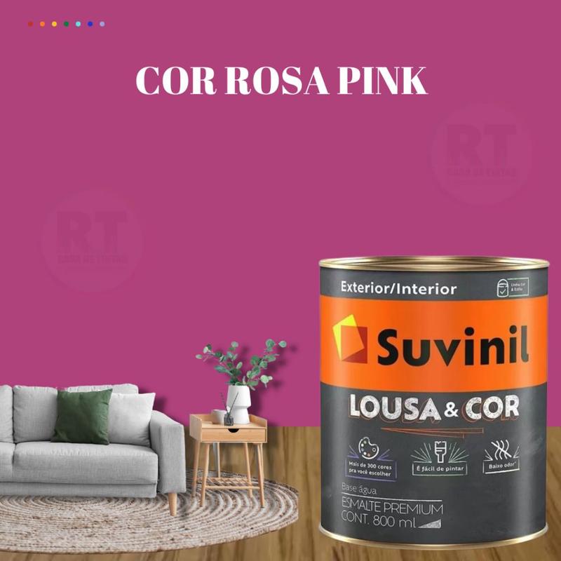 Tinta Lousa e Cor Cor Rosa Pink Suvinil Parede Lousa 800ml - Tinta para ...