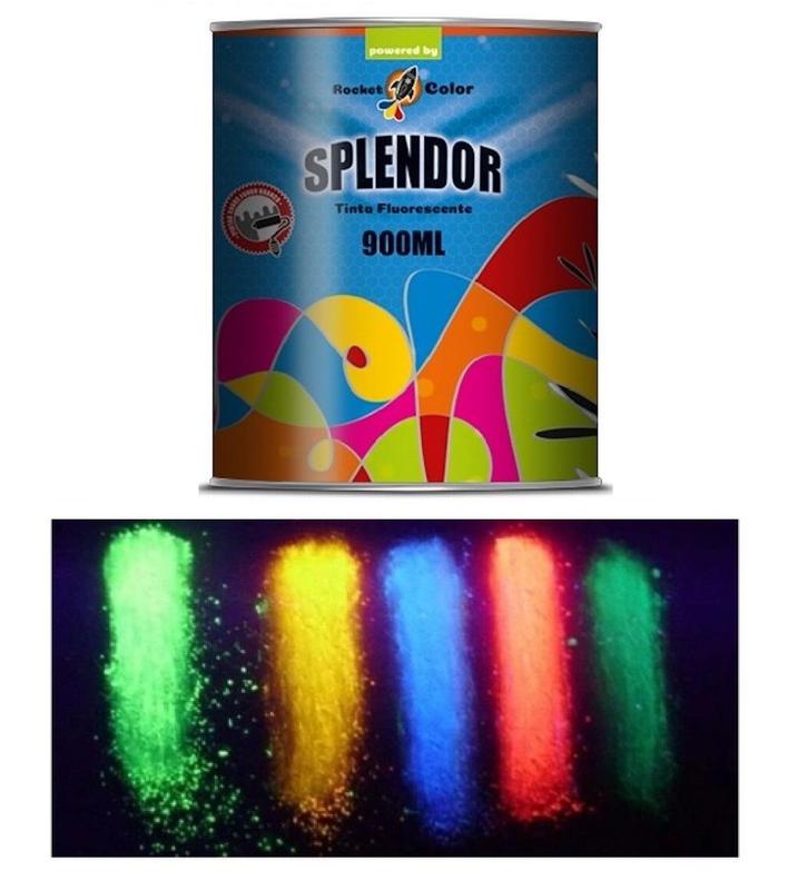 Tinta Neon para Parede Fluorescente Verde Lumina 900ml - Rocket Color ...