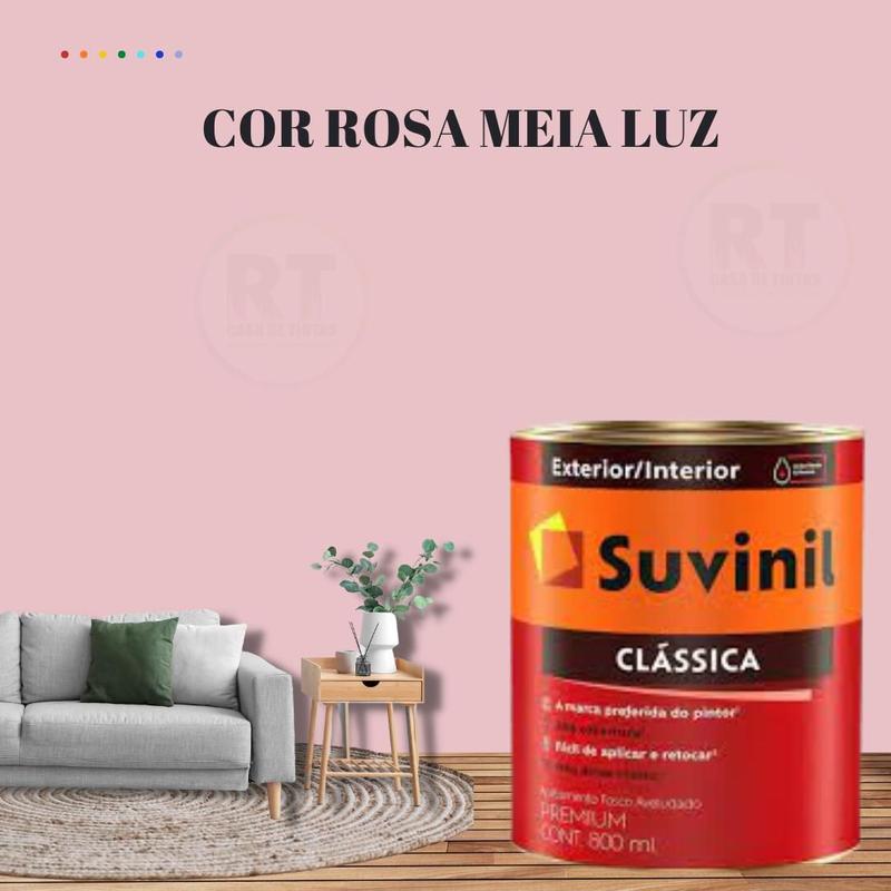 Tinta Para Parede Acrílica Suvinil 800ml Clássica Cor Rosa Premium Cor ...