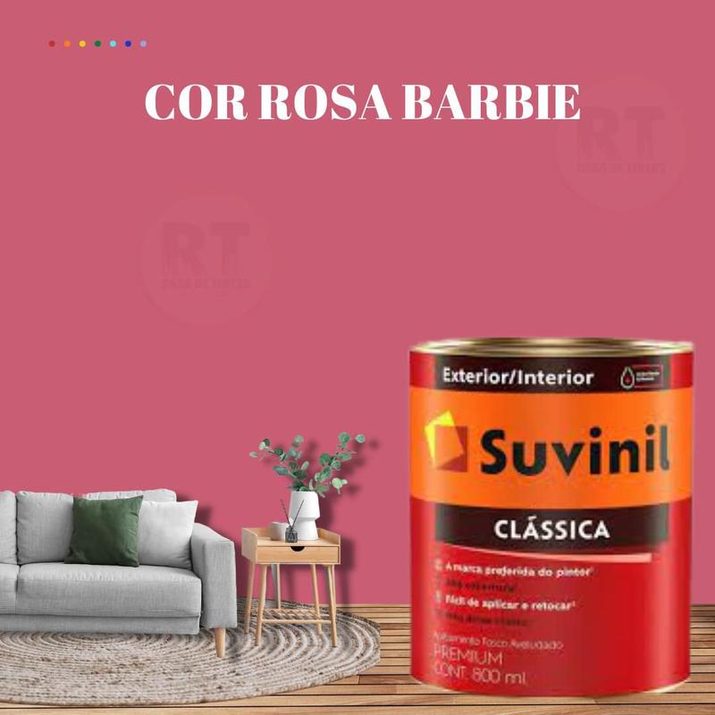 Tinta Para Parede Acrílica Suvinil 800ml Clássica Cor Rosa Premium Cor ...