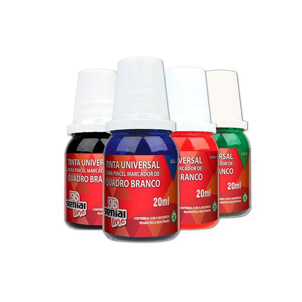 Tinta Para Quadro Branco Genial 20ml Kit Com 3 Unidades - Carga para ...
