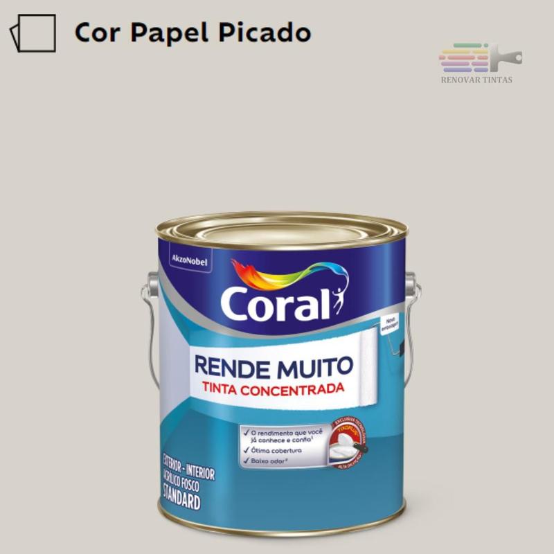 Tinta Parede Fosca Rende Muito Coral Concentrada 3,2l - Tinta para ...