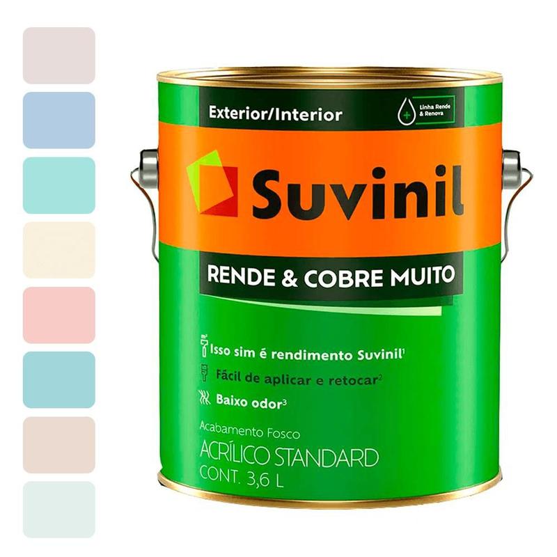 Tinta Parede Fosca Rende Muito Suvinil Concentrada 3,2l - Tinta para ...