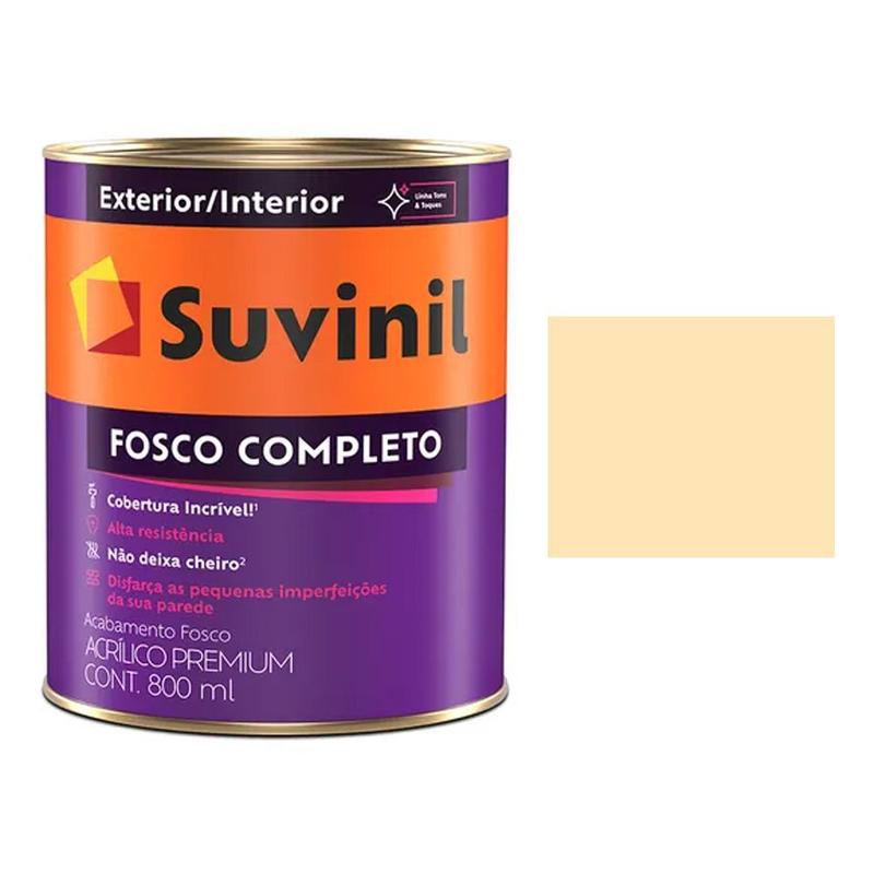 Tinta Parede Suvinil Lavável Fosco Pérola Premium 900ml - Tinta para ...
