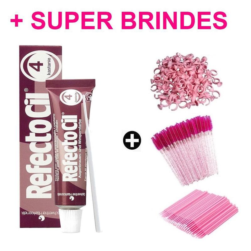 Tinta Refectocil Tintura Para Sobrancelhas Cilios Barba Bigode N 4 ...