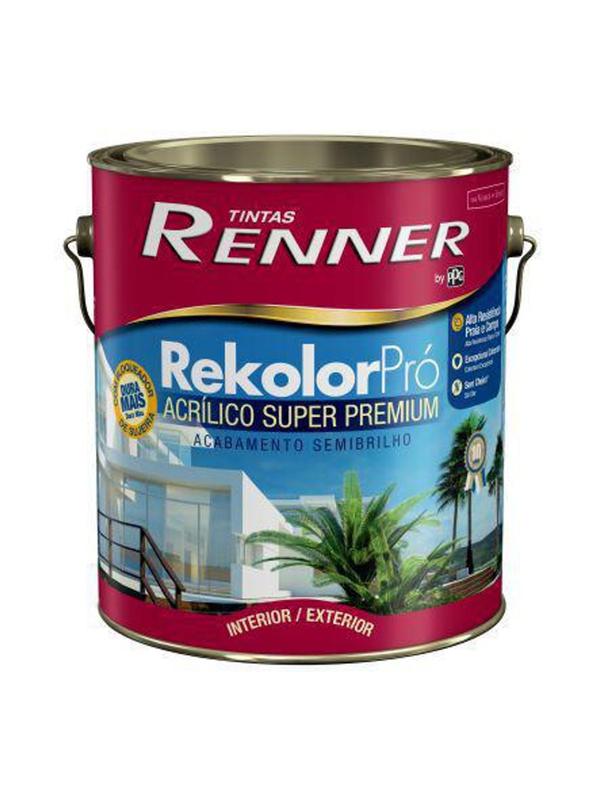 Tinta Renner Rekolor Pró Super Premium 3,6L Branco Semibrilho - Tinta ...