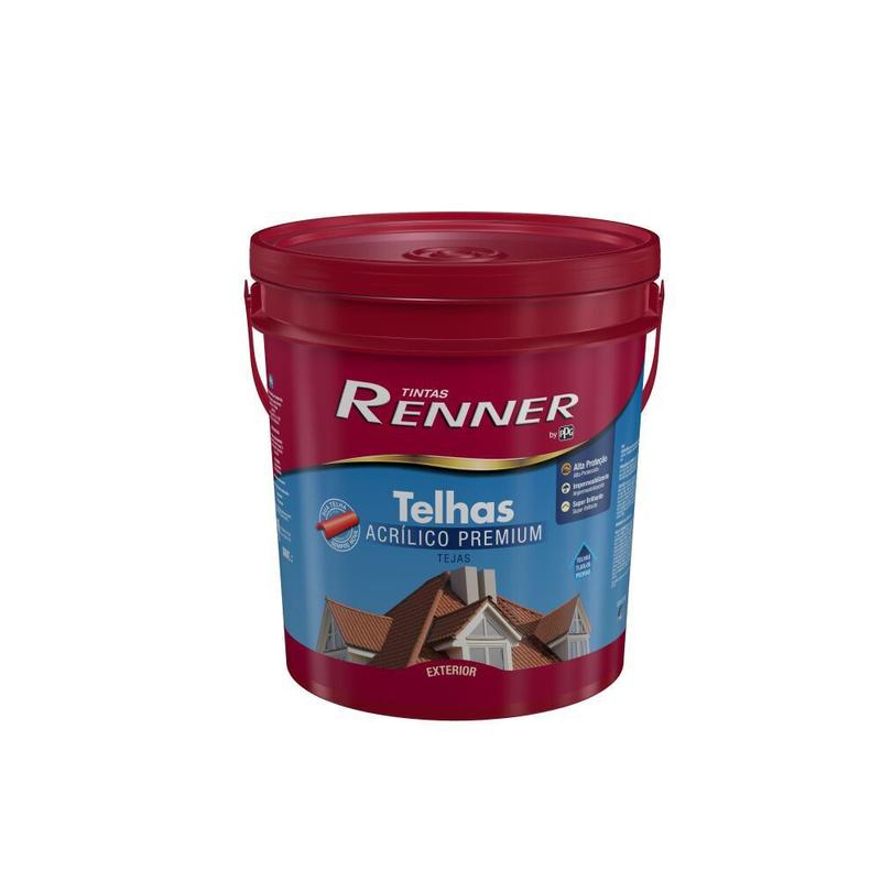 Tinta Renner Telha 18L Vermelho Oxido Brilho - Tinta Impermeabilizante ...