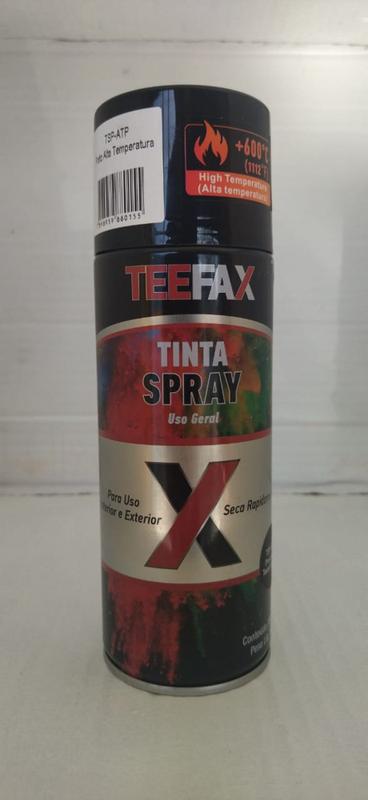 Tinta Spray Automotiva Preto Fosco Alta Temperatura 250G - Teefax ...