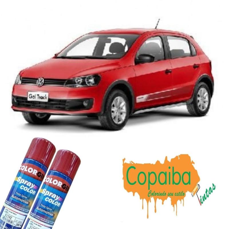 Tinta Spray Automotiva (VERMELHO LISO) NA COR DO SEU CARRO 300ml Feita ...