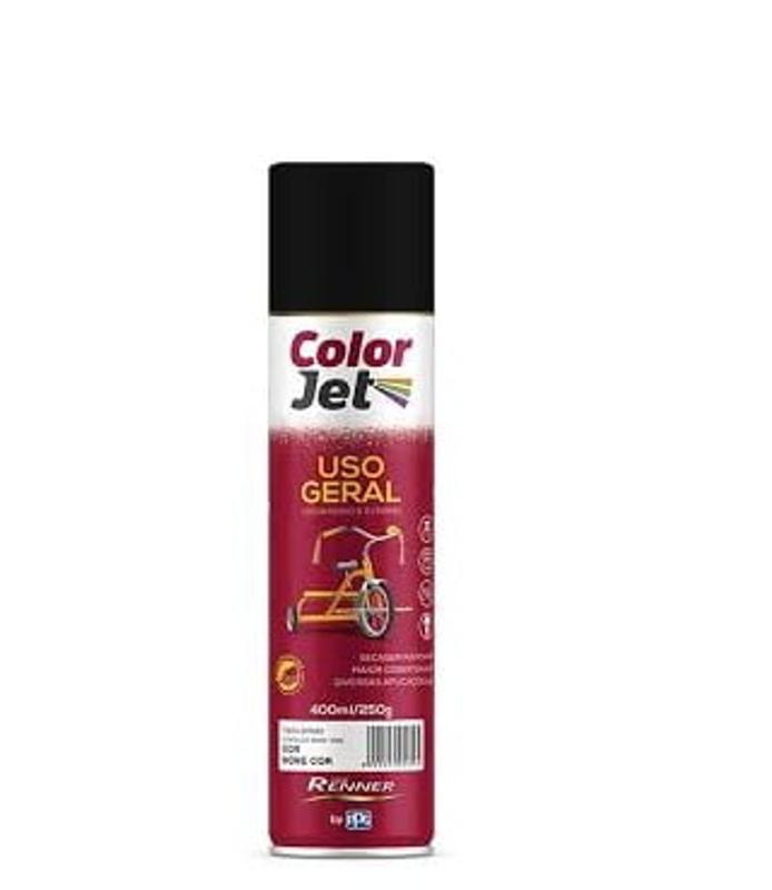 Tinta Spray Color Jet Uso Geral Renner 400ml Preto Fosco - Tinta Spray ...