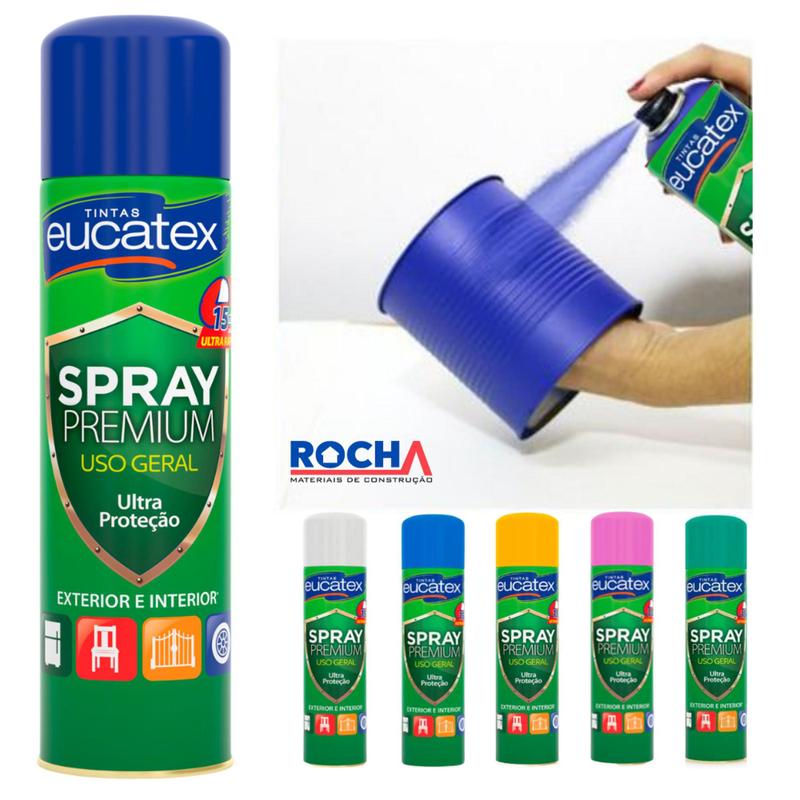 Tinta Spray Colorido 400ml para Madeira Metal Mdf Artesanato - Eucatex ...