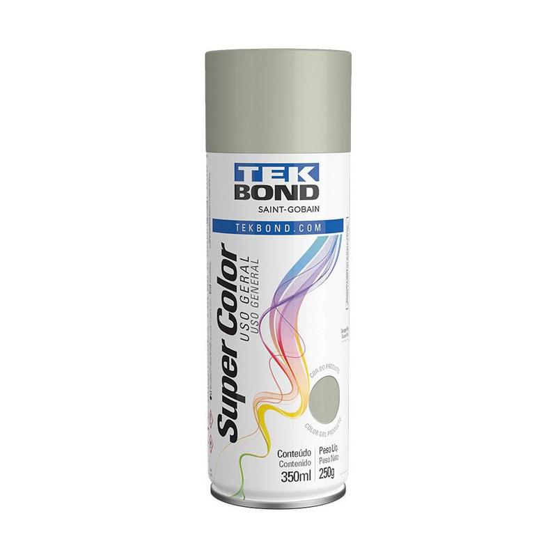 Tinta Spray Primer Fundo Aerossol Uso Geral 350ml 250g Cinza Tekbond ...