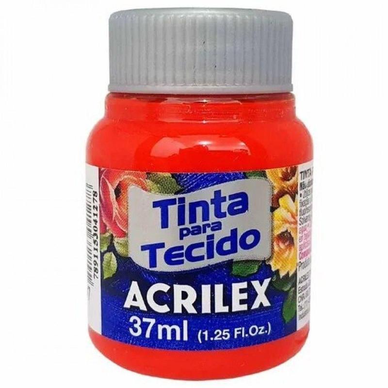 Tinta Tecido Fosca 37ML Vermelho Fogo Acrilex - Pintura - Magazine Luiza