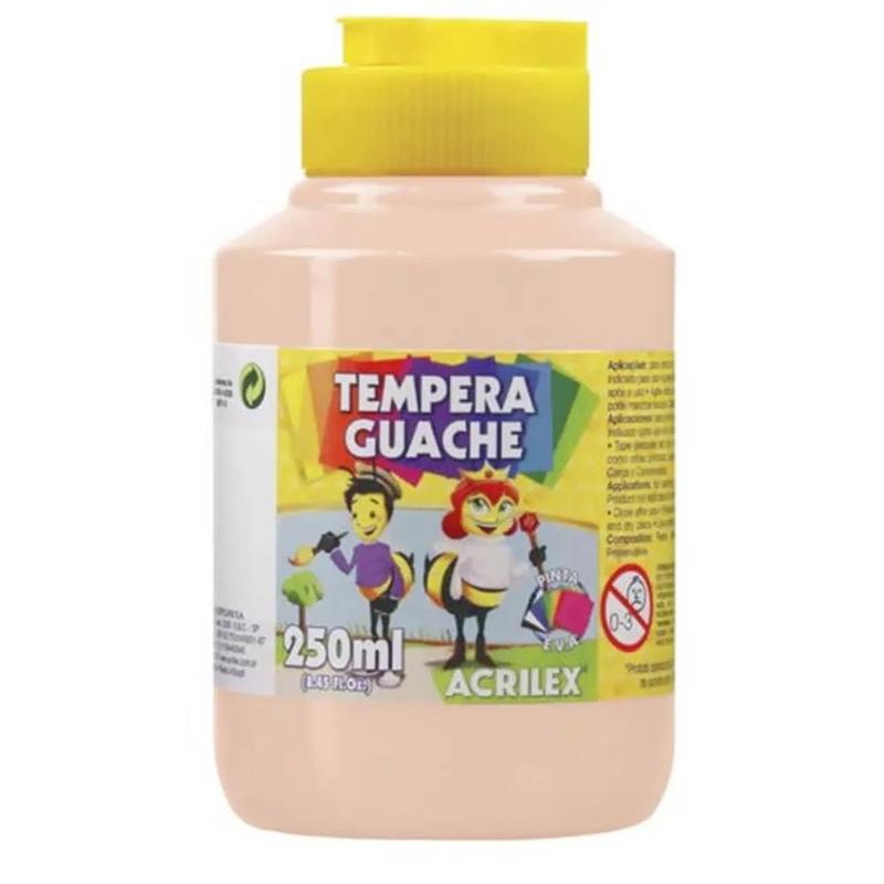 Tinta Tempera Guache Acrilex 250ml Escolar Infantíl Escolha a Cor ...