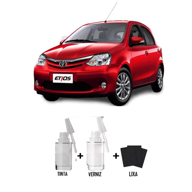 Tinta Tira Risco Automotivo Vermelho Pop Perol - 3S1 Toyota + Verniz ...