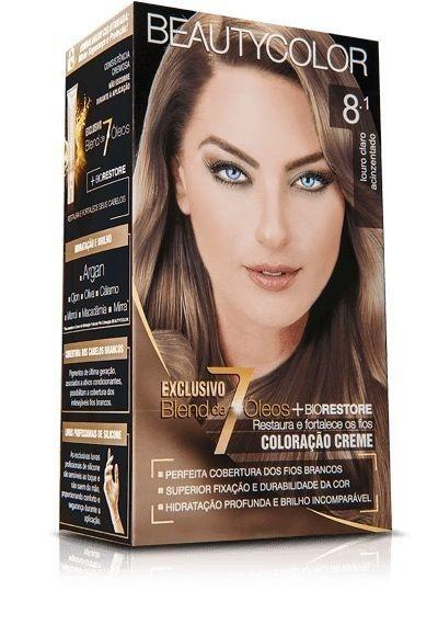 Tintura Beauty Color Kit Nova 8.1 Louro Claro Acinzentado - Tinta de ...
