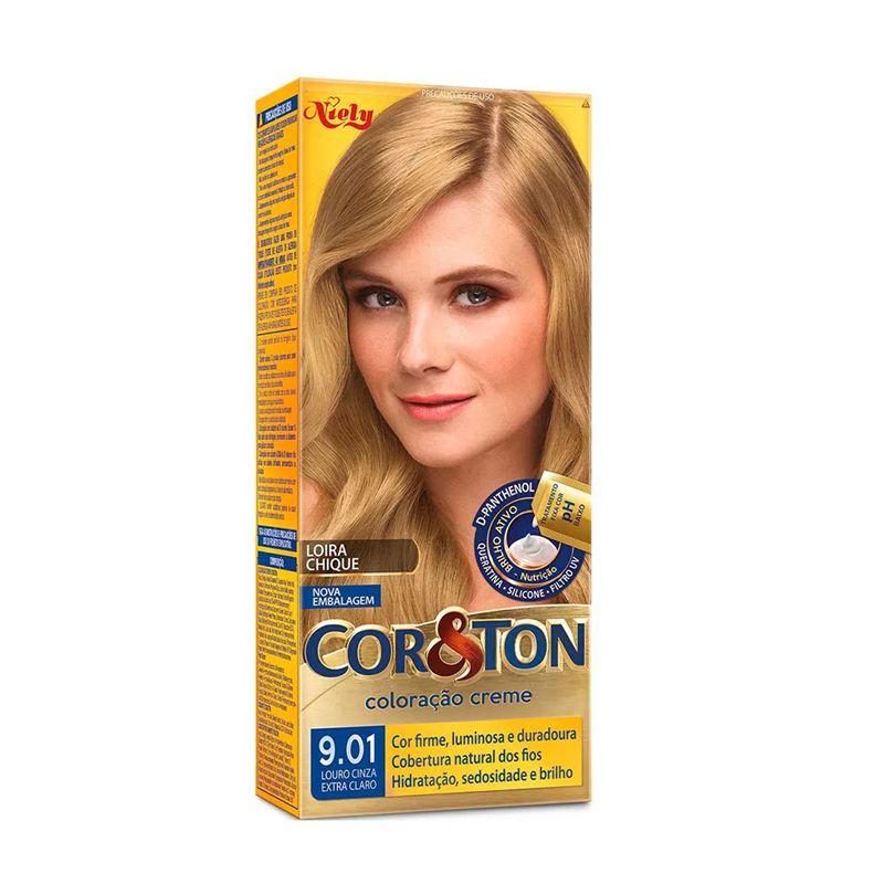 Tintura Cor&Ton 9 01 Louro Cinza Extra Claro - COR E TON - Tinta de ...