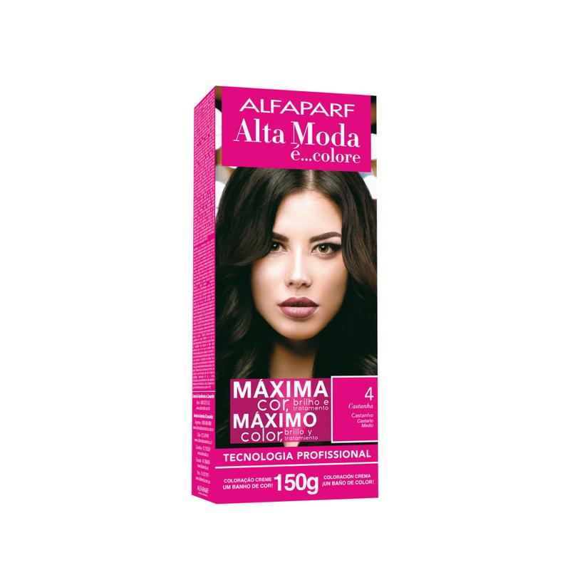 Tintura de Cabelo Castanho 4.0 Alta Moda 150G - Tinta de Cabelo ...