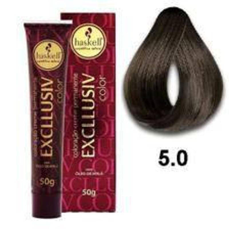Tintura Excllusiv Color 50g 5.0 Haskell - Tinta de Cabelo - Magazine Luiza