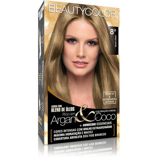 Tintura Kit Beauty Color 8.0 Louro Claro - Tinta de Cabelo - Magazine Luiza