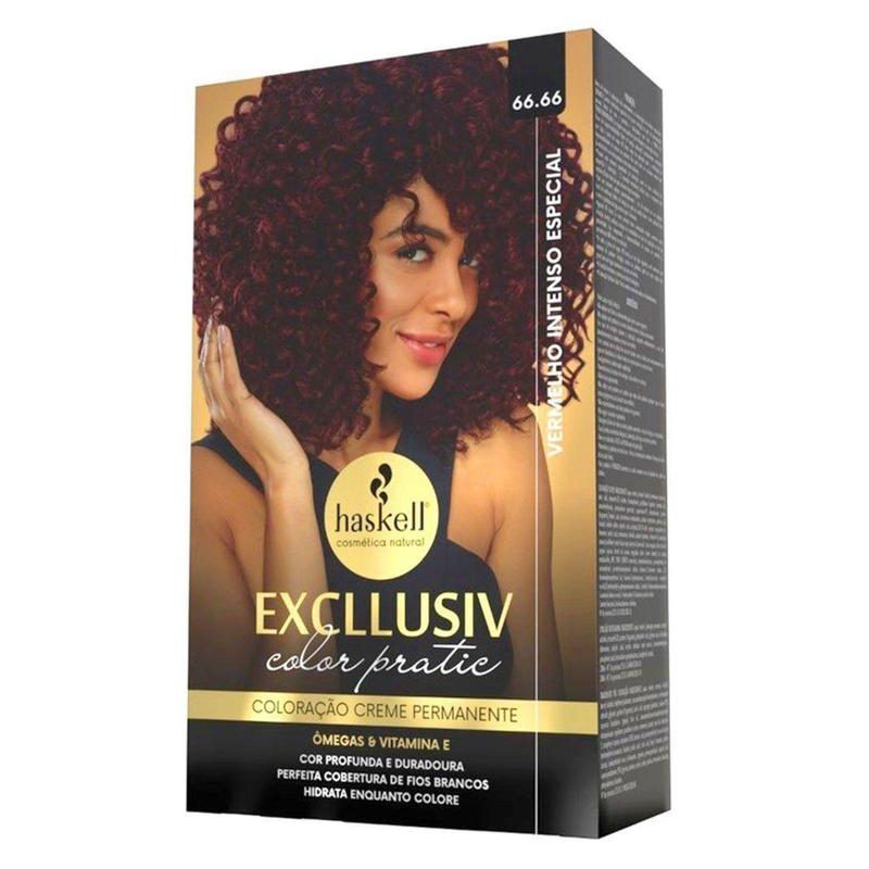 Tintura Kit Color Pratic 66.66 Vermelho Intenso Especial Haskell ...