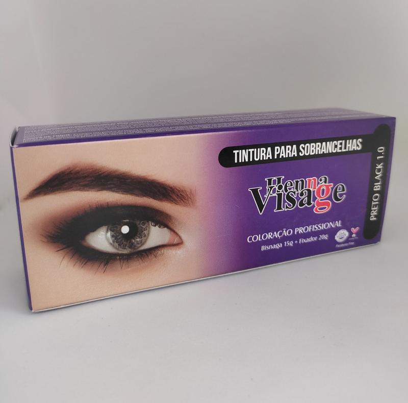 Tintura para Sobrancelha e Barba Visage - Henna Visage - Maquiagem ...