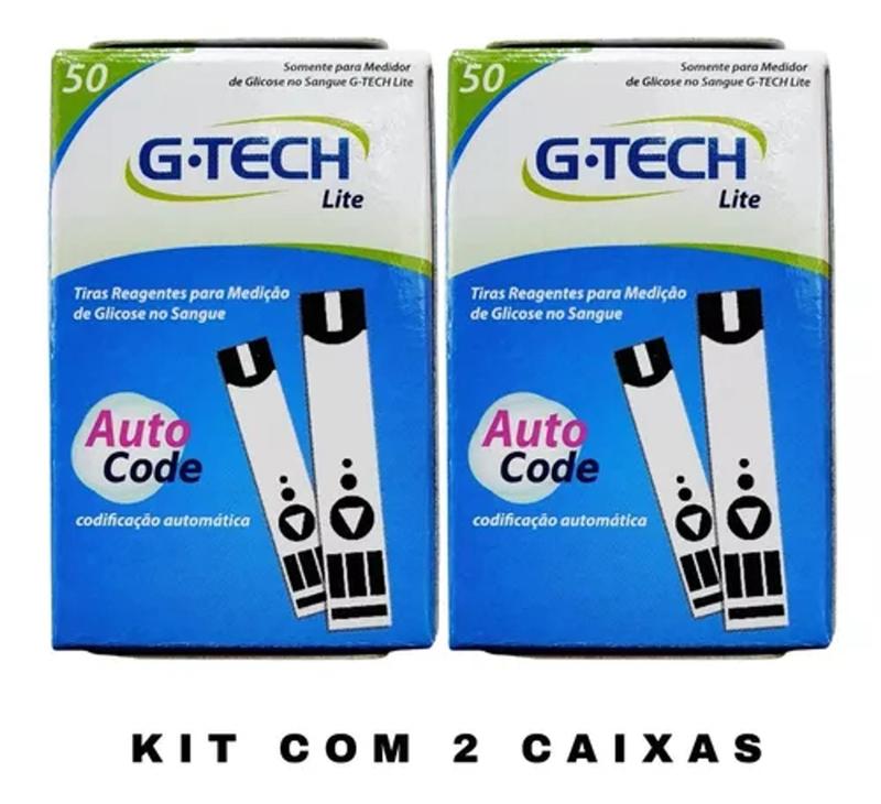 Tiras Reagentes G-Tech Free Lite- Glicemia 50 Unidades - Tiras para ...