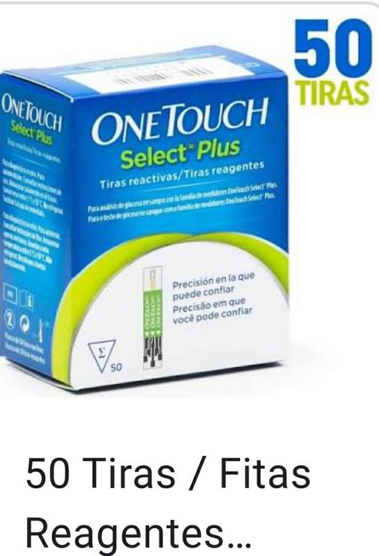 Tiras Reagentes Glicemia One Touch Select Plus - 50un - JxJ - Tiras ...