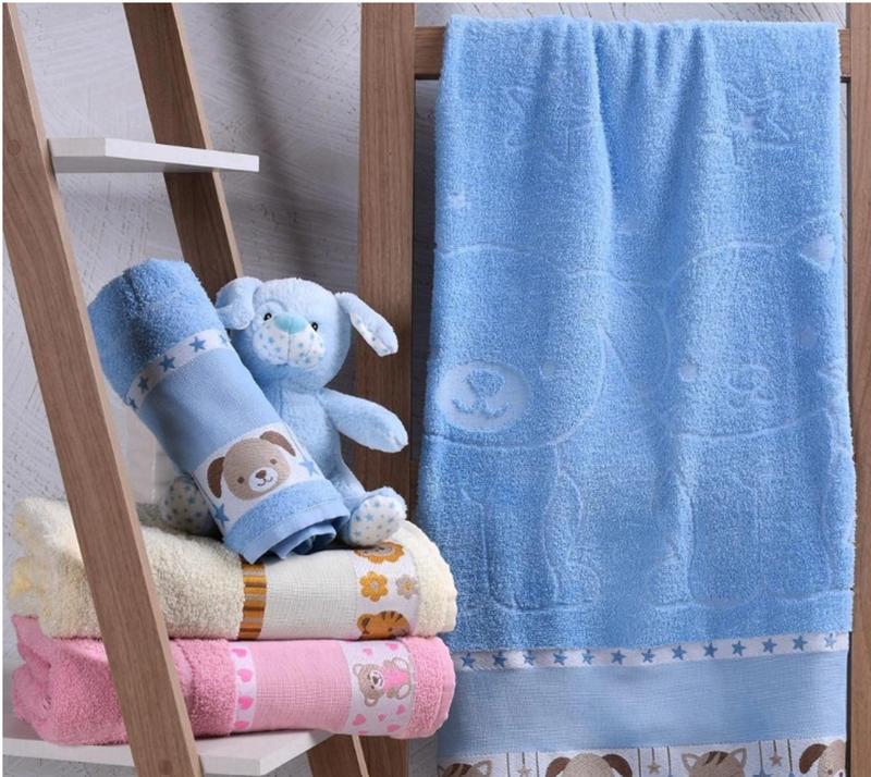 Toalha De Banho Bebê Infantil 100% Algodão Felpuda 75 x 110cm - BLU SHOP - Toalha de Bebê ...