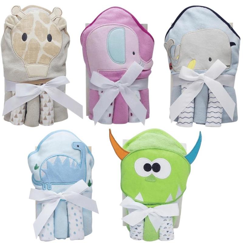 Toalha De Banho C/ Capuz Bebê+ 3 Panos De Boca presente - CAMESA ...