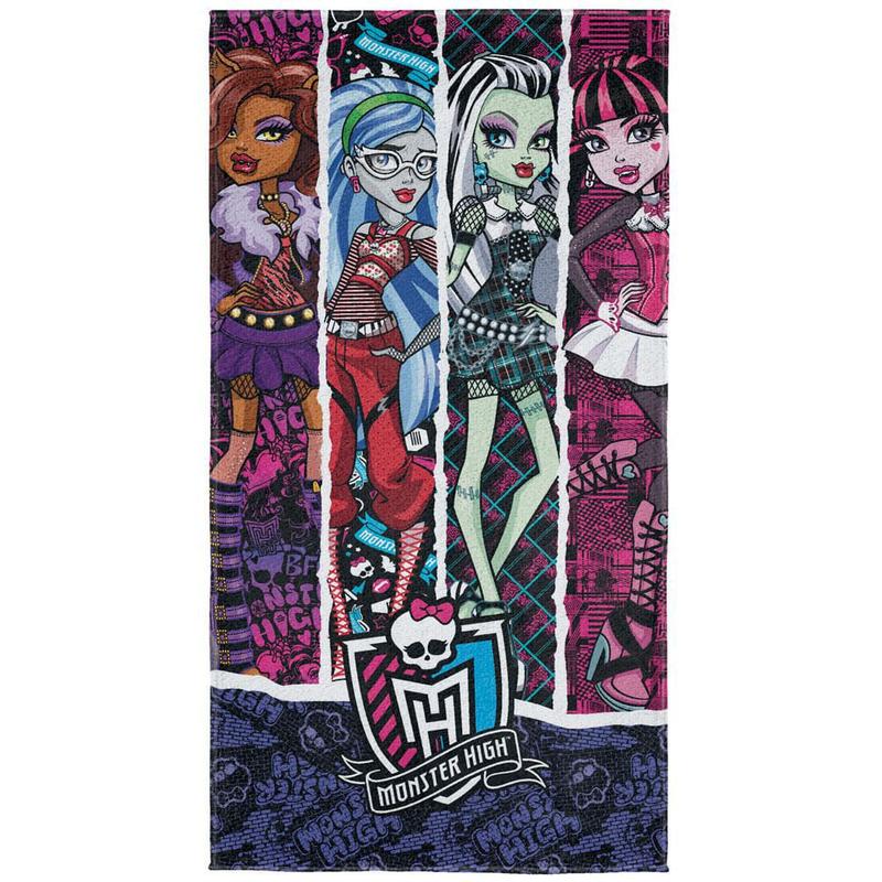 Toalha de Praia Aveludada Monster High - Lepper - Toalha de Praia ...