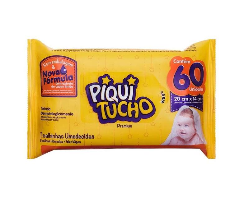 Toalha Umedecida Premium 60 Unidades Piquitucho - PIQUETUCHO - Lenço ...