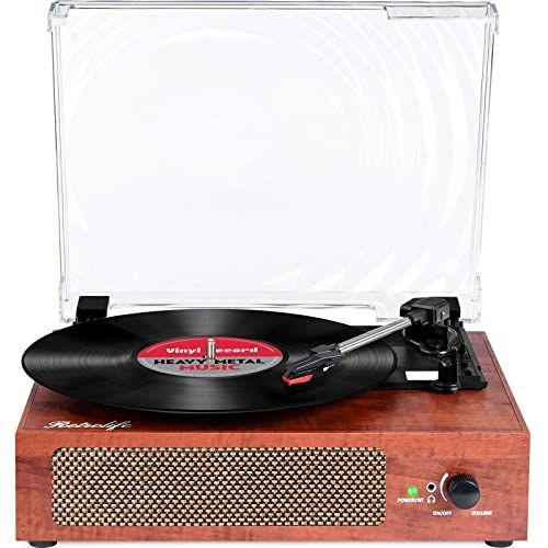 Toca-discos de vinil vintage com alto-falante embutido - Retrolife ...