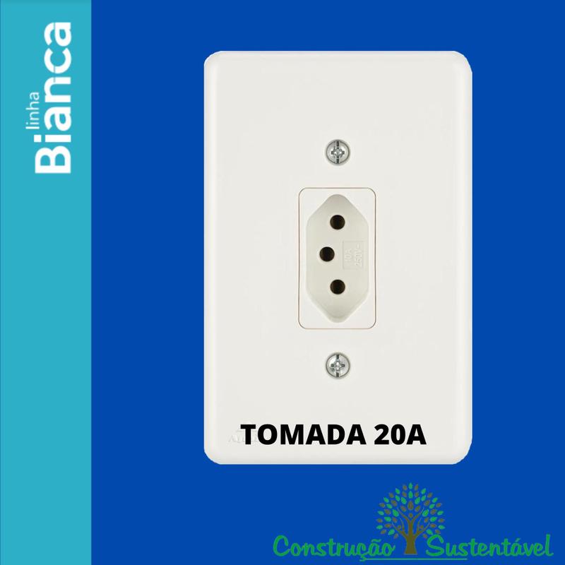 Tomada 20a vertical bianca apoio - Apoio Mat. Elétricos - Tomadas ...