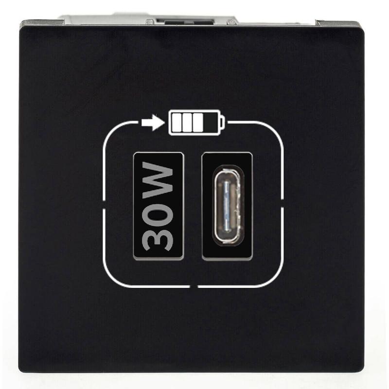 Tomada Carregador USB-C 30W PD PIAL Plus+ Preto Parede 615098PT ...