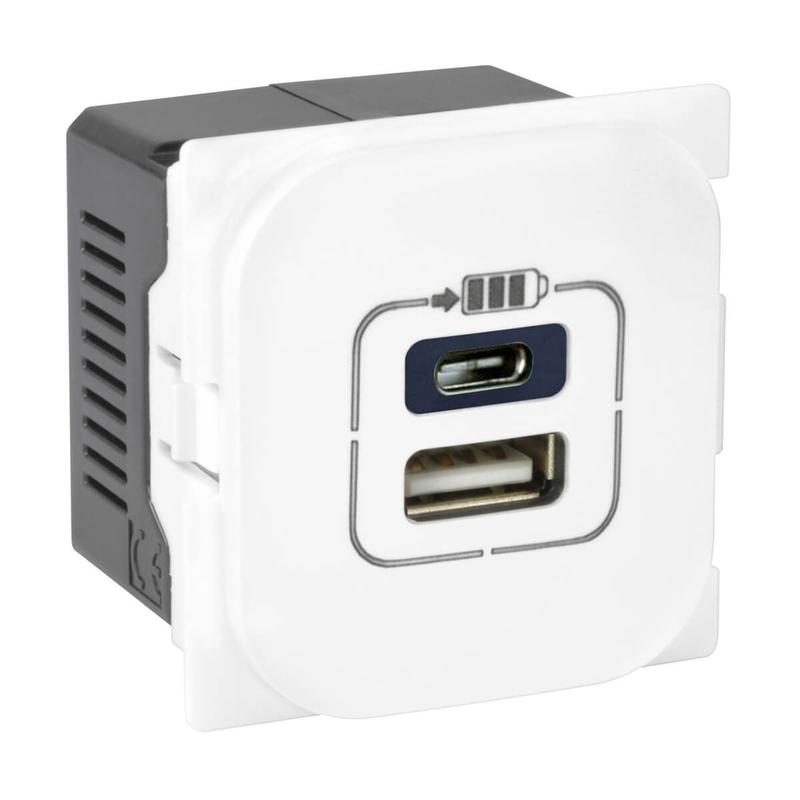 Tomada Carregador USB-C Nereya Com USB-A 3000mA 663013 PIAL Legrand ...