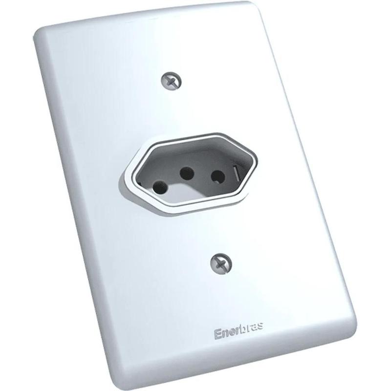Tomada de Embutir 10A - Enerbras - Ref.7113 - Tomadas - Magazine Luiza