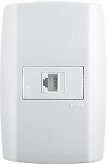 Tomada de Rede Ilumi Slim RJ45 Horizontal - Espelho / Placa de Tomada e ...