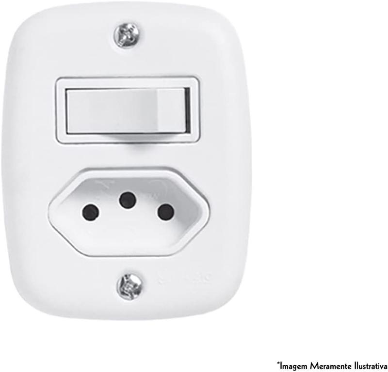 Tomada externa 10A 3 pinos Pluzie Sobreplus 9011 - DECORLUX - Tomadas ...