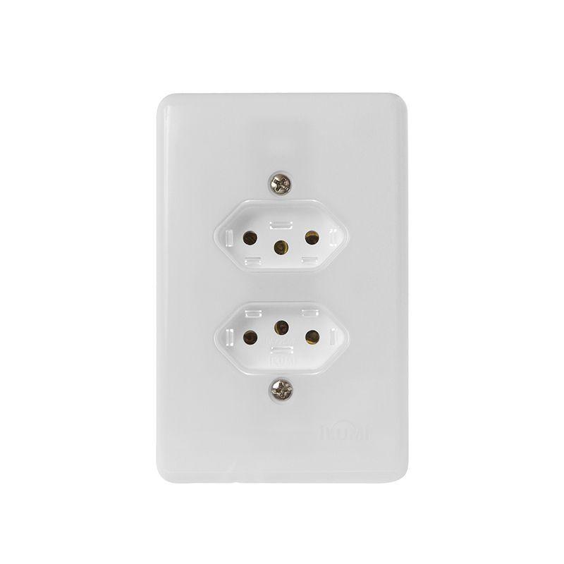 Tomada Fixa de Emb Bipolar 2 Tomadas 2P + T 10A 250V Ilumi - Tomadas ...