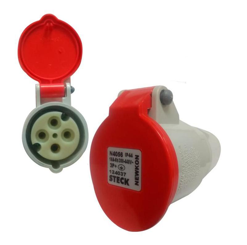 Tomada Industrial de Acoplamento 3P+T 16A Vermelho - STECK (N4056 ...