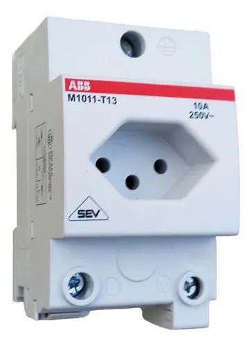 Tomada Para Trilho Din 2p+t 10a 250v M1011-t13 ABB - Tomadas - Magazine ...