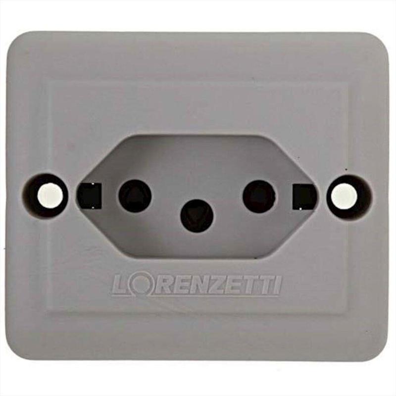 Tomada retangular 2p+T Sobrepor 20a - 1713020 - Lorenzetti - Tomadas ...