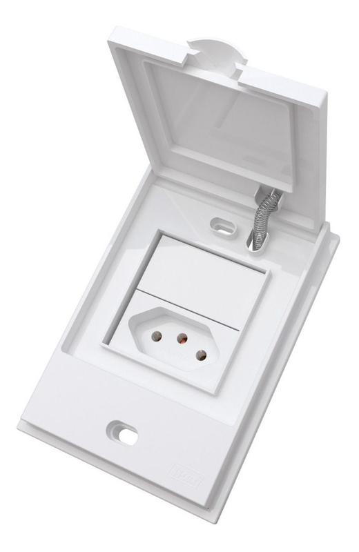Tomada Simples 20a 4x2 C/ Placa E Tampa B Lácqua Branco Blux - B.Lux ...