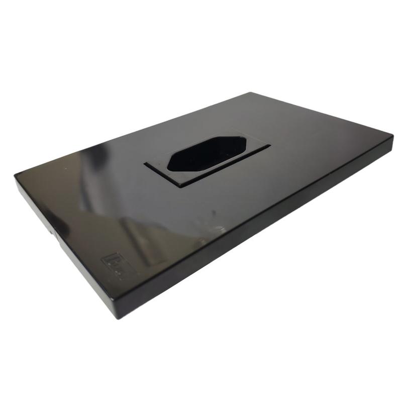 Tomada Simples Vertical 20A 250V 4x2 Blux Recta Preto Gloss - Tomadas ...