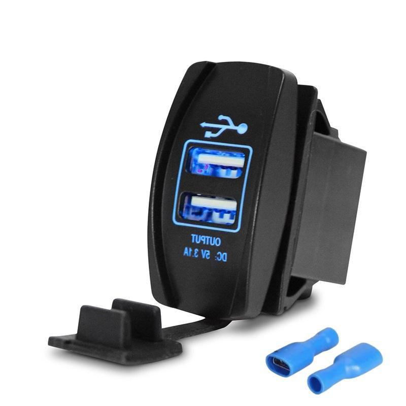 Tomada Usb Veicular 12/24V Encaixe Painel Saídas 1.0A + 2.1A - Tomada ...